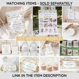 Bee Birthday Photo Poster, Wildflower Bee Poster Template, Honey Bee ...