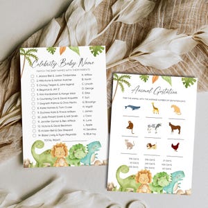Dinosaur Baby Shower Game Bundle, Dinosaur Baby Shower Game Package ...