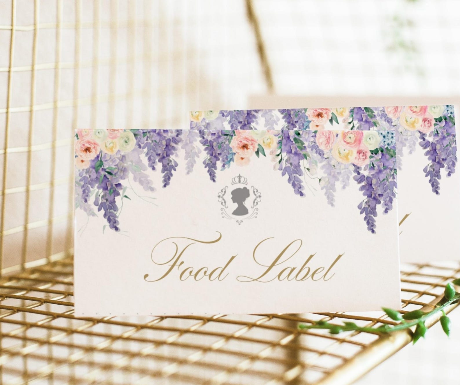 Bridgerton Baby Shower Place Card, Victorian Bridal Shower Food Tag ...
