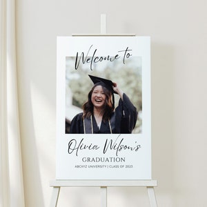 Graduation Party Welcome Sign Template, Photo Graduation Welcome Poster ...