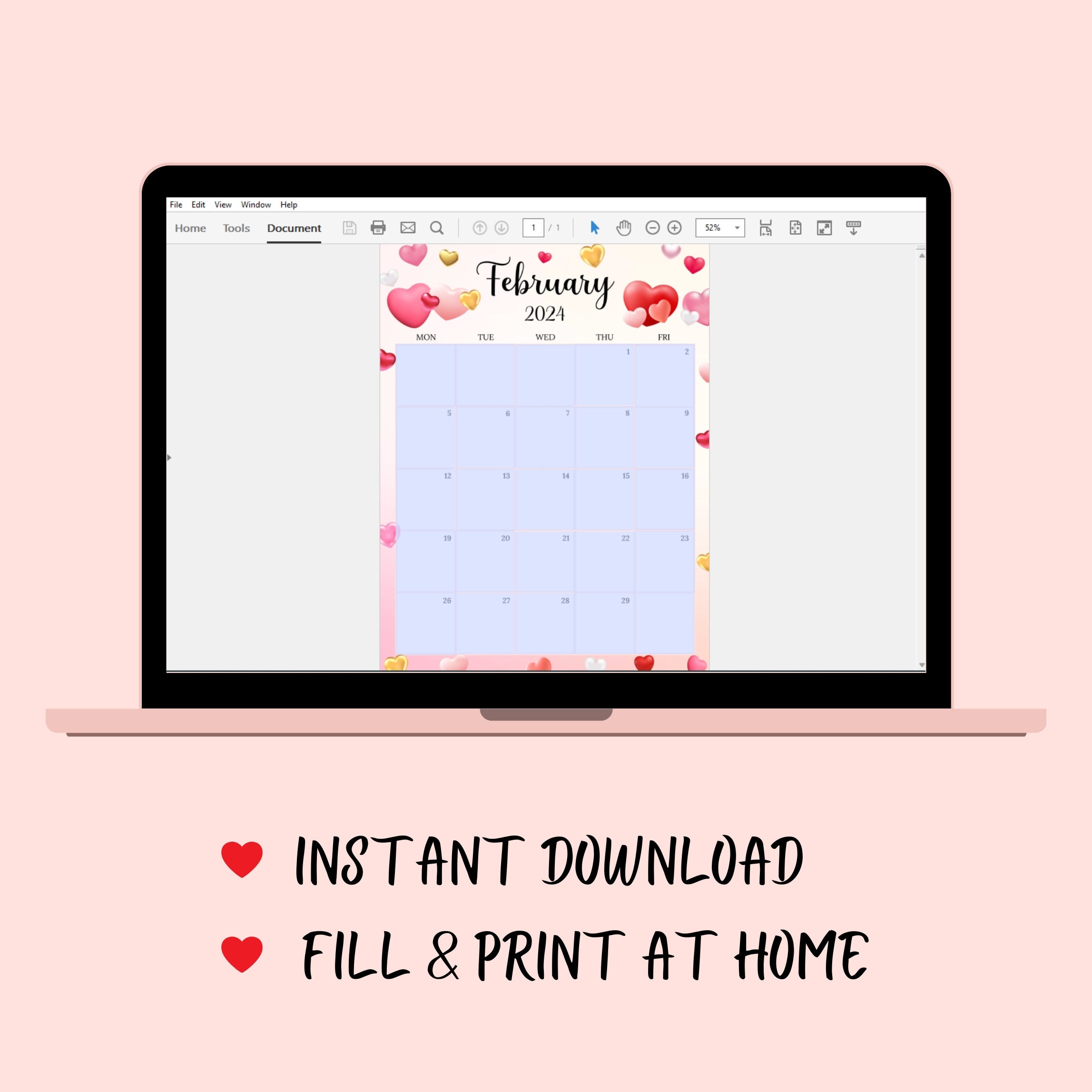 EDITABLE Vertical/portrait Monthly Calendars 2024 mon-fri - Etsy Australia