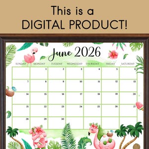 Editable June 2026 Calendar | Monthly Planner Printable PDF | School ...