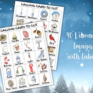 Winter Wonderland Bingo, 50 Unique Bingo Cards W/labels, Winter ...