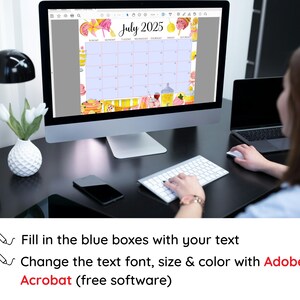 Editable July 2025 Calendar, Cute Summer With Sweets & Drinks Planner ...