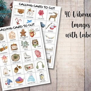 Winter Bingo Game, 50 Unique Bingo Cards, Kids' Winter Activity, Winter ...