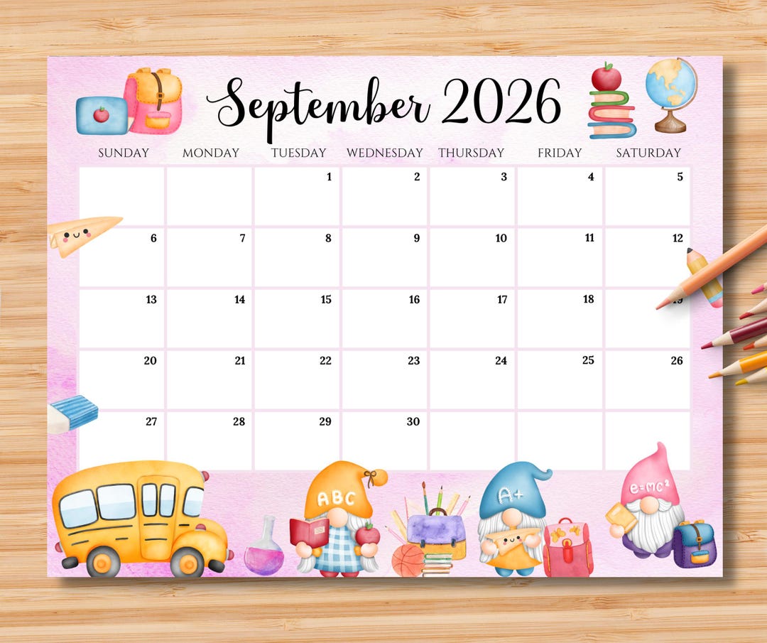 Editable September 2026 Calendar | Monthly Planner Printable PDF ...