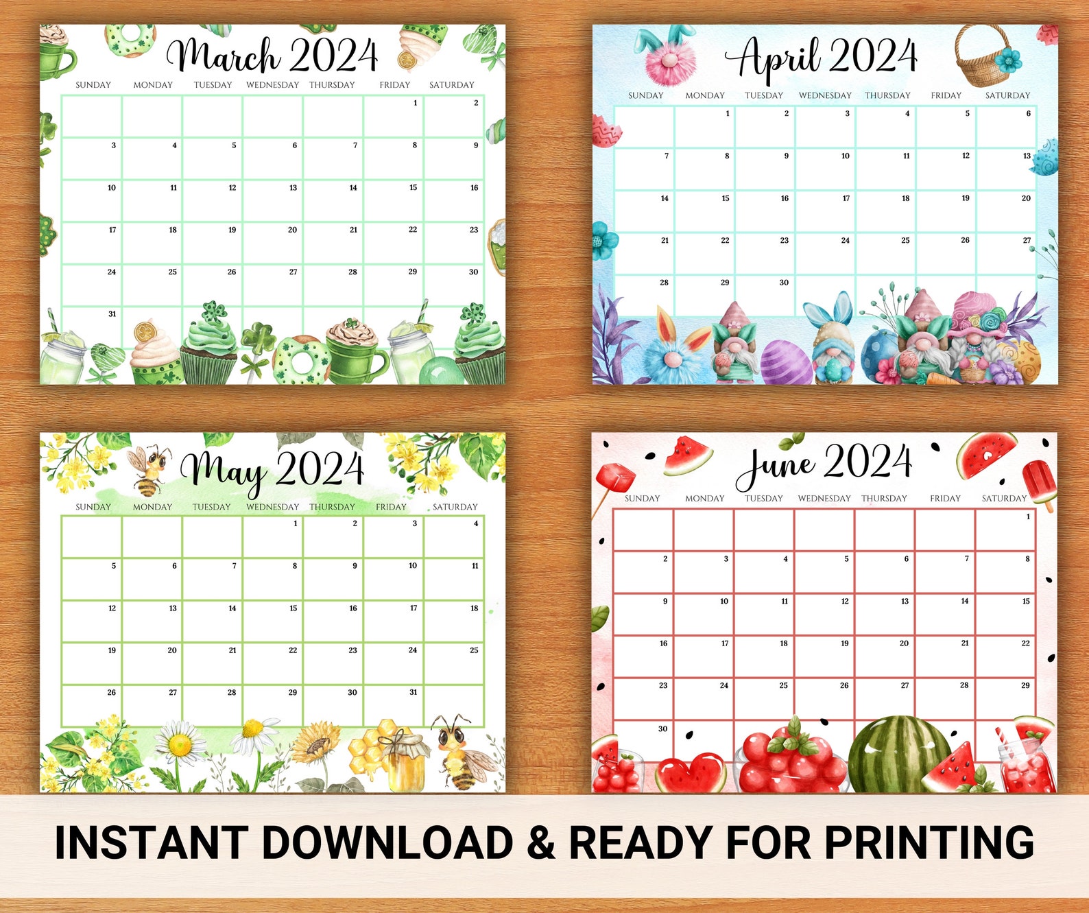 EDITABLE School Calendar 2023-2024 From July to June - Etsy UK
