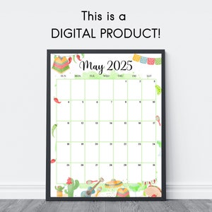 EDITABLE May 2025 Calendar (vertical / Portrait), Cinco De Mayo Planner ...