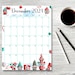 EDITABLE December 2024 Calendar vertical/portrait, Cute Gnome Christmas ...