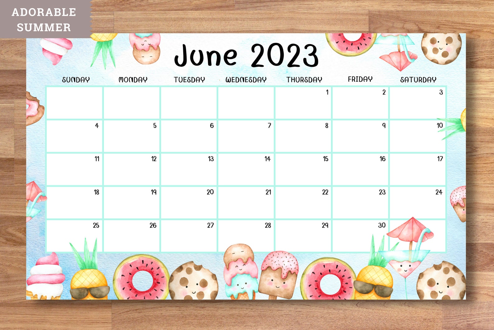 EDITABLE Watercolor Calendar 2023 Bundle Legal Size - Etsy