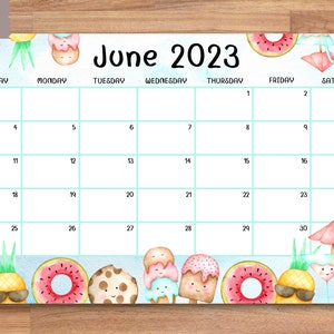 EDITABLE Watercolor Calendar 2023 Bundle Legal Size - Etsy
