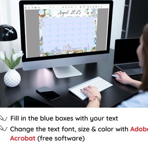 EDITABLE August 2025 Calendar, Cute Summer Planner With Nautical Beach ...