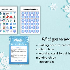 Printable Winter Bingo 30 Unique Bingo Cards Winter | Etsy
