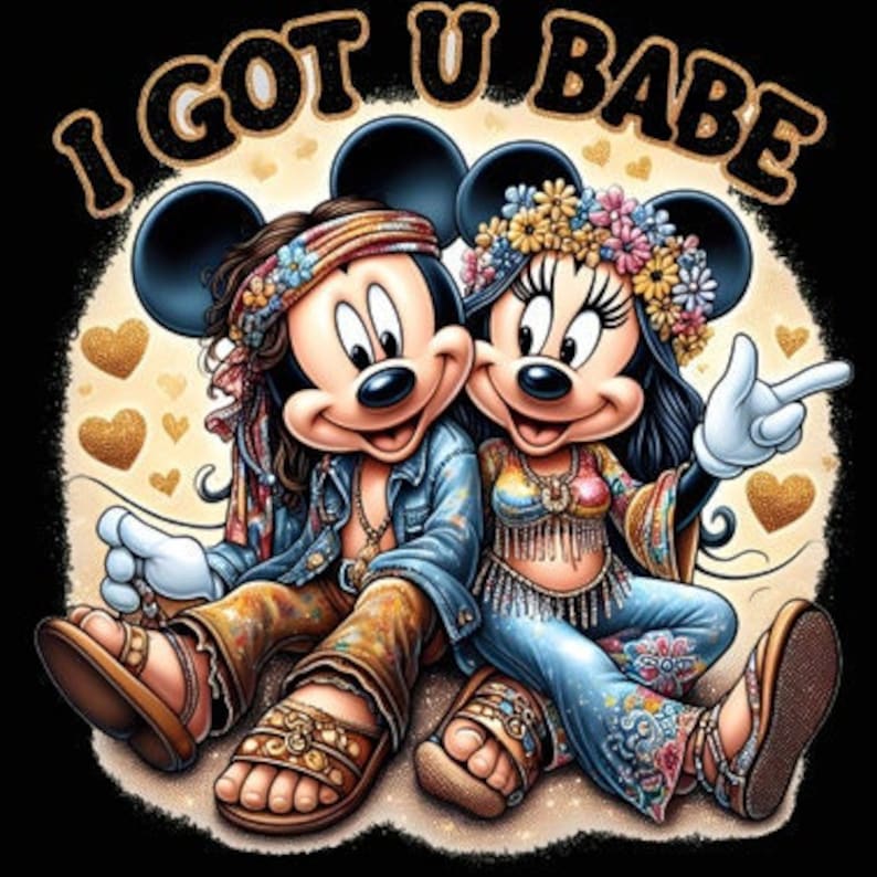 Mickey and Minnie, I Got U Babe, Original Artwork, Digital Download, 1 ...