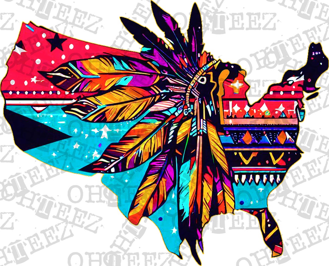 Ready to Press Fall Indigenous People Native American DTF Transfer With ...