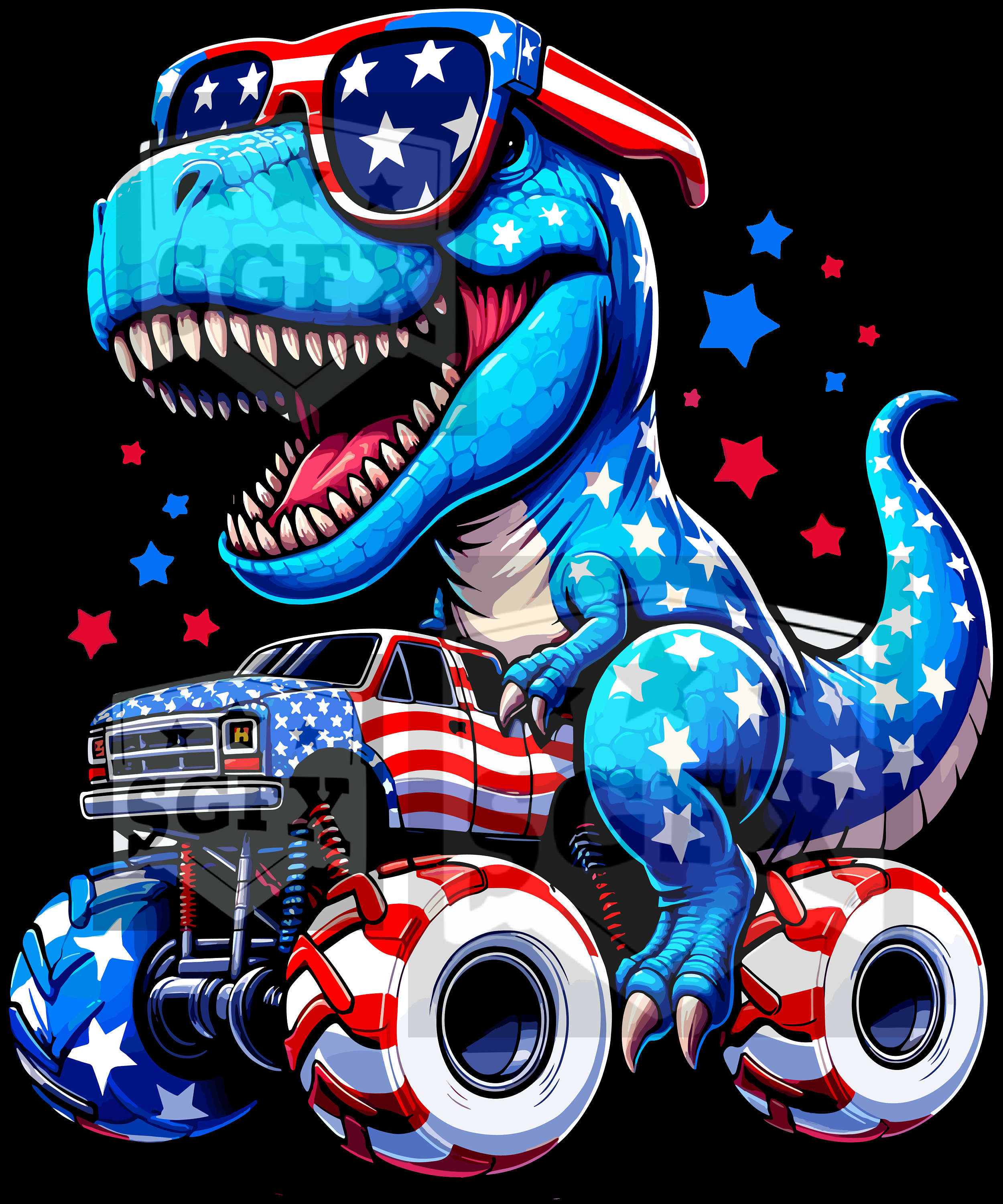Dino 4th of July, Original Artwork, Digital Download, 1 Png File. - Etsy