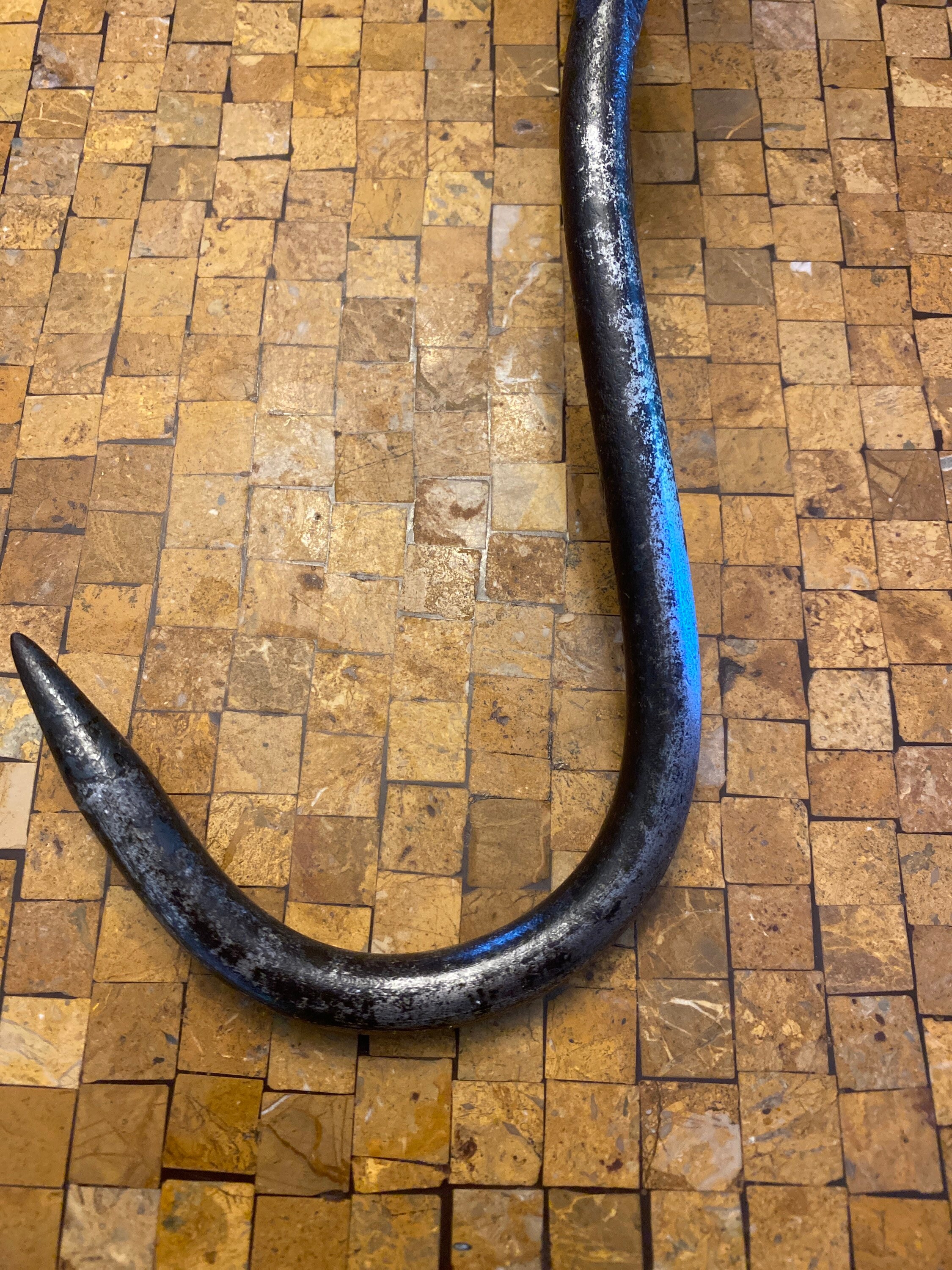 Vintage 10 Ice Hook With Wooden Handle - Etsy