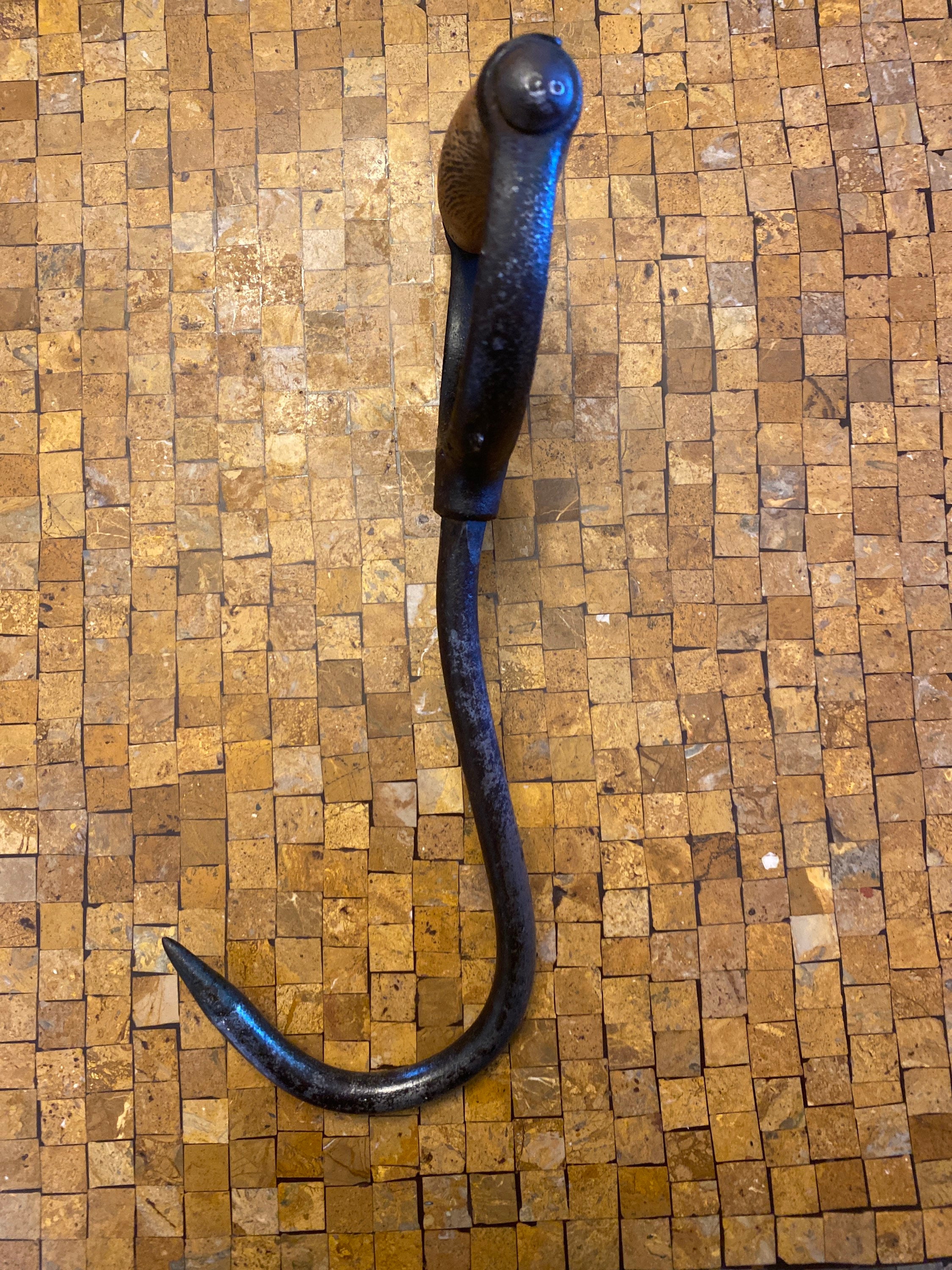 Vintage 10 Ice Hook With Wooden Handle - Etsy