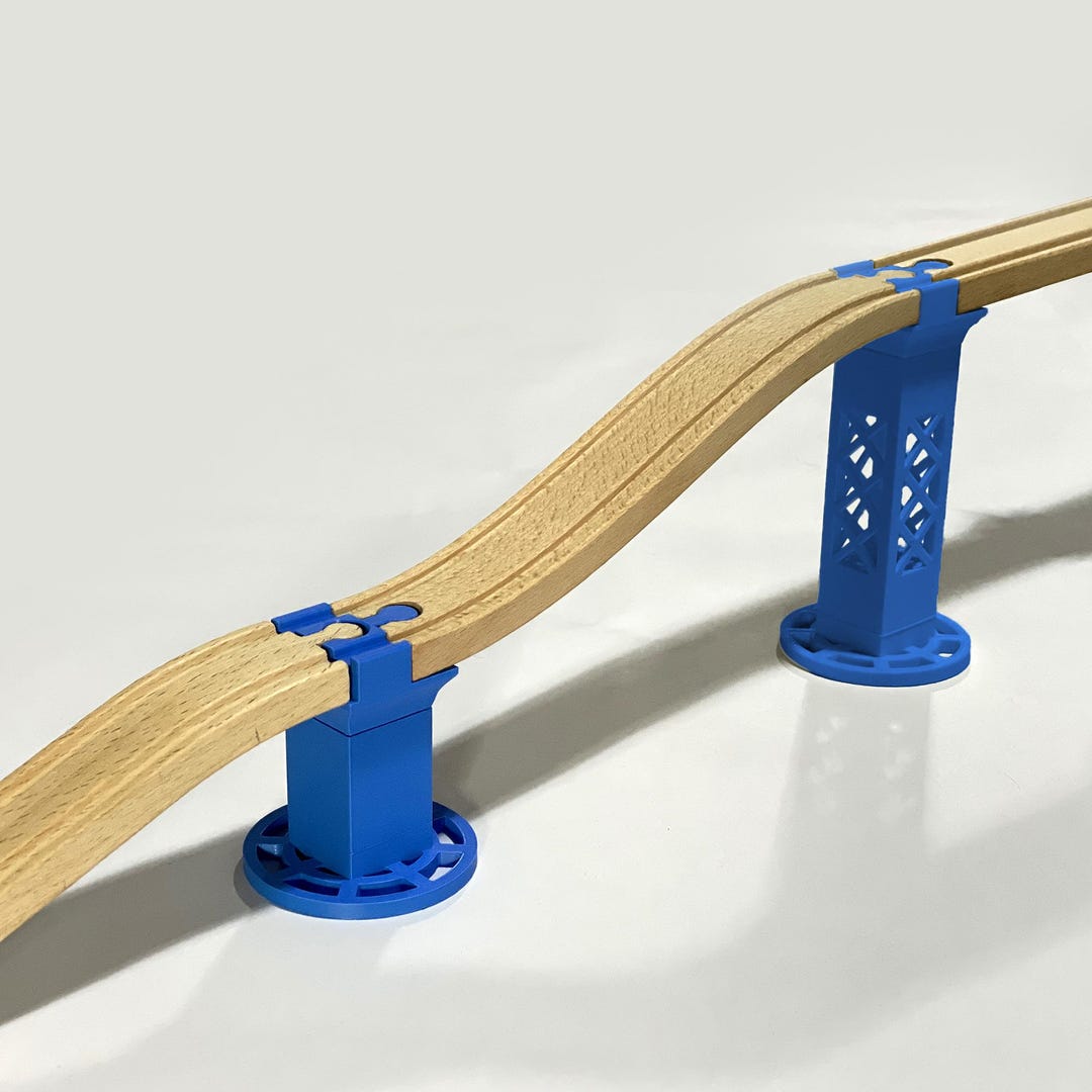 Modular Train Track Support Riser – Adjustable Height Bridge Support ...