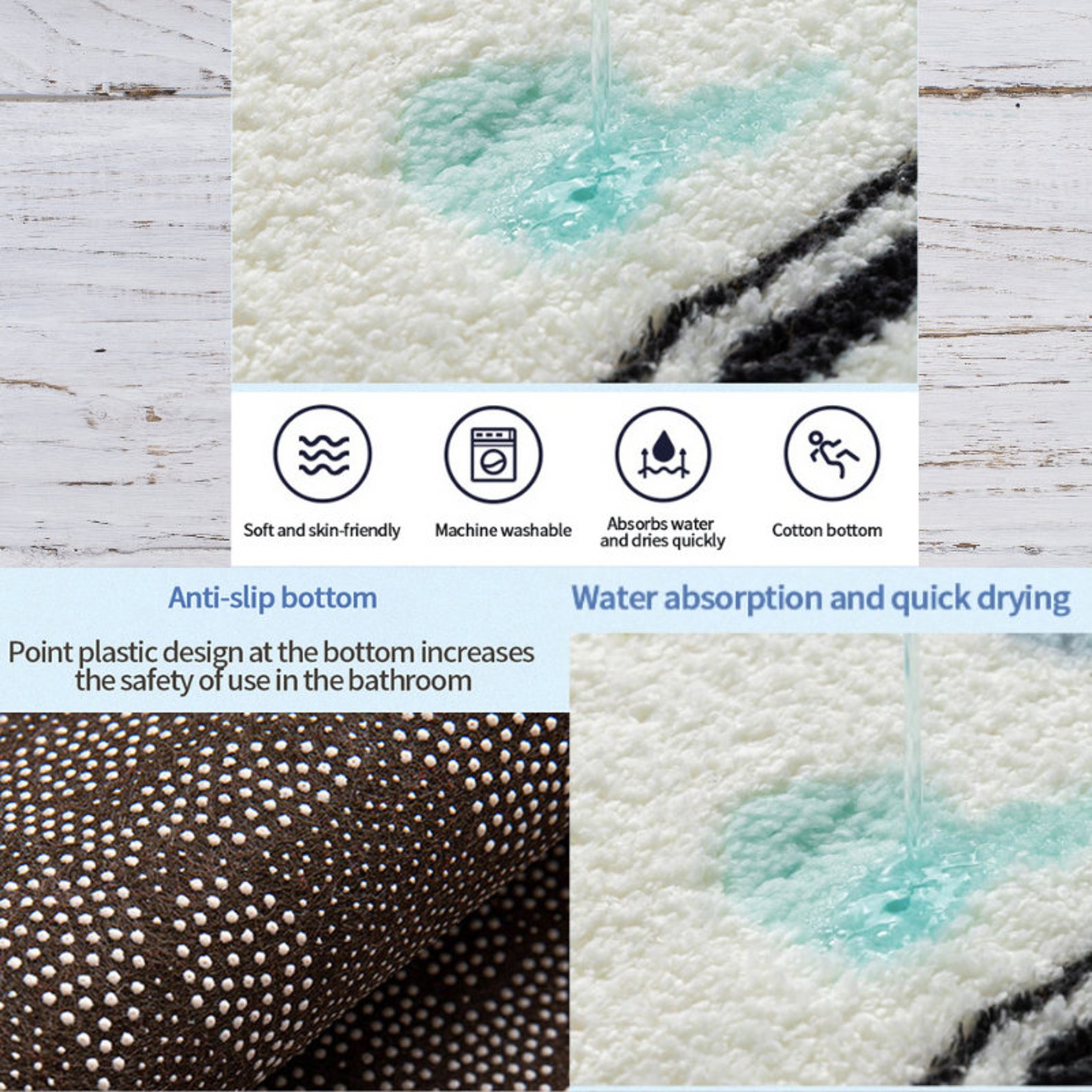 Bathroom Mat Floor Mat Soft & Chic Bath Mat Various - Etsy
