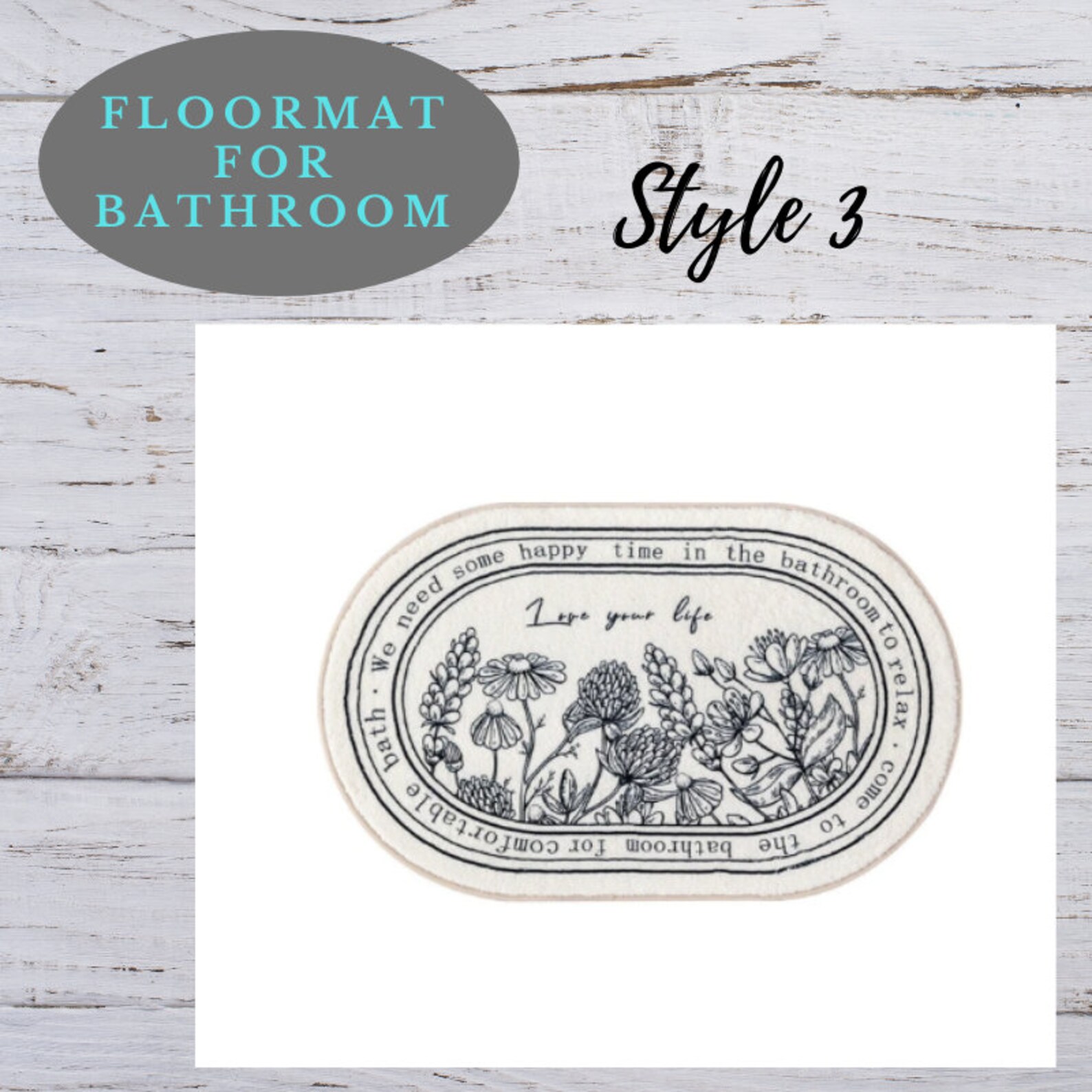Bathroom Mat Floor Mat Soft & Chic Bath Mat Various - Etsy