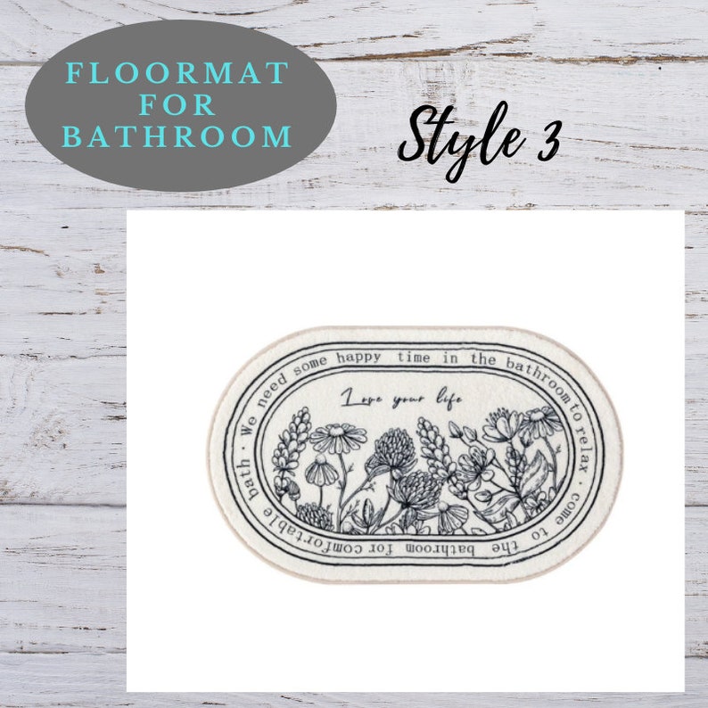 Bathroom Mat Floor Mat Soft & Chic Bath Mat Various - Etsy