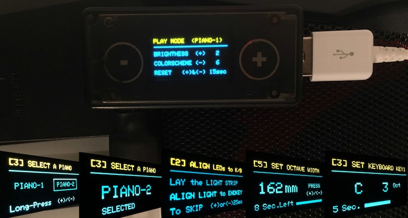 I-piano LED Visualizer | Light Strip | Lighted-key | Self-tutor Support ...