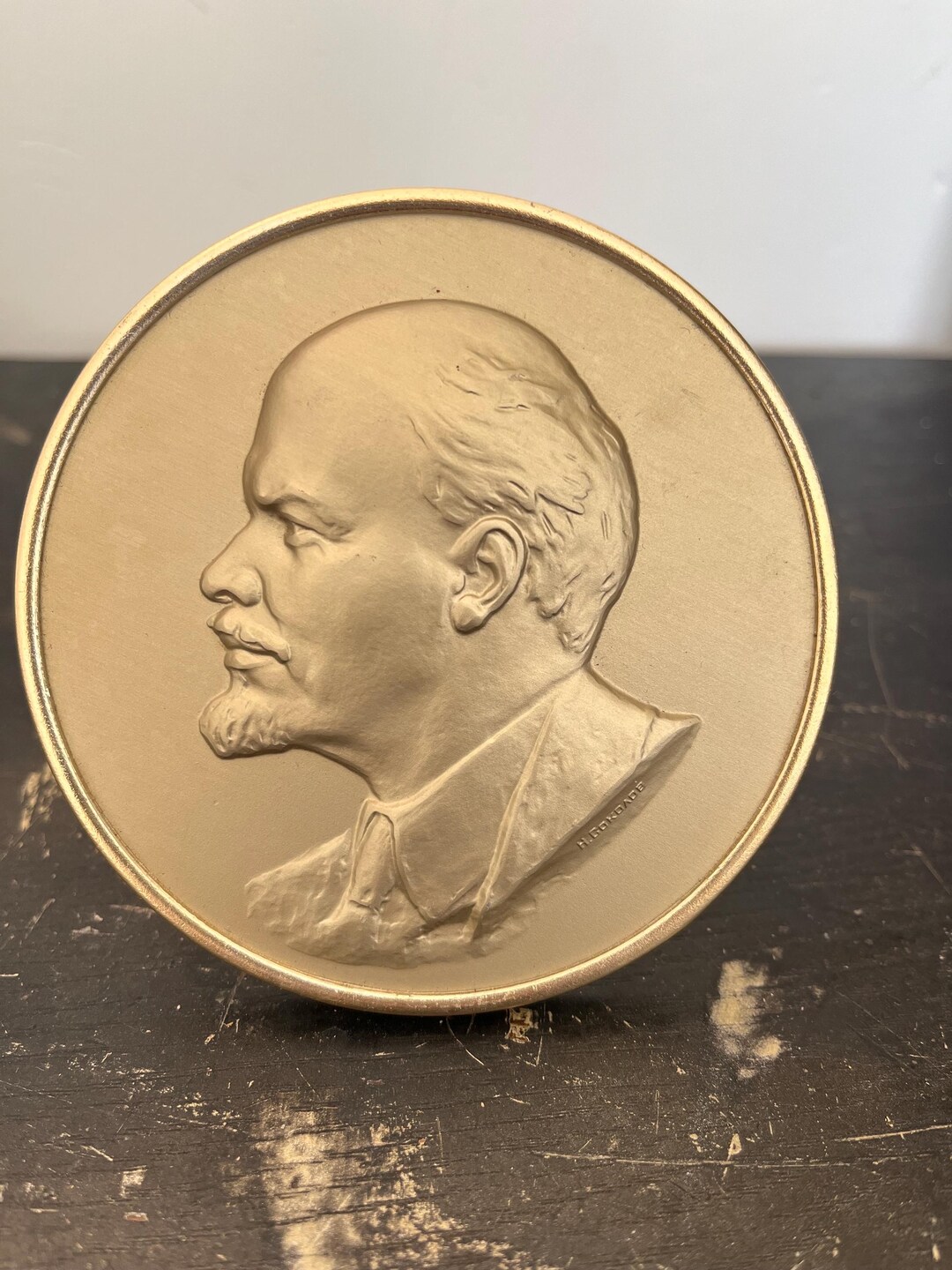 Vintage Soviet Lenin Table Medal 100 Mm | Leningrad Mint (LMD) | Relief ...