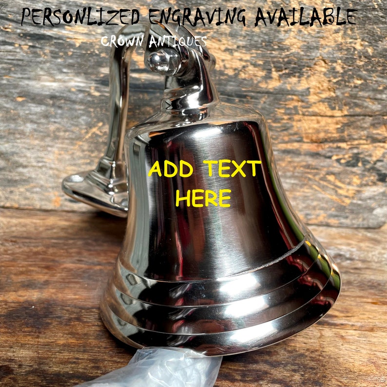 Engraved Aluminum Door Bell: Vintage Style Personalized Wall Hanging - Etsy