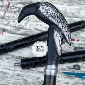 Victorian Raven Walking Cane: Handcrafted Rosewood Derby Cane - Etsy