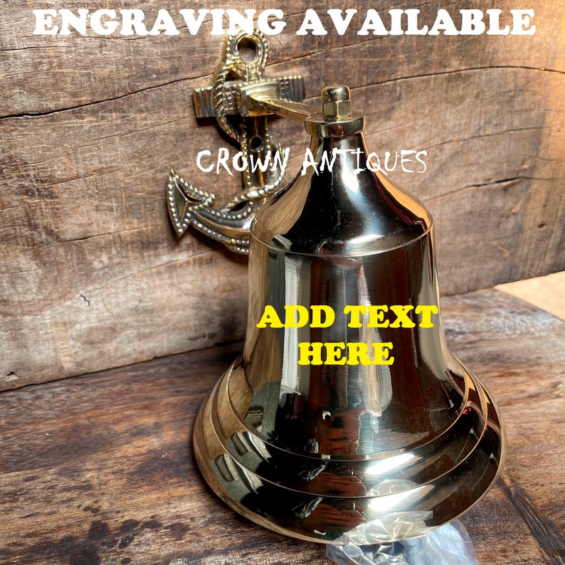 Personalized Brass Anchor Ship Bell Engraved Wall Hanging Bell - Etsy