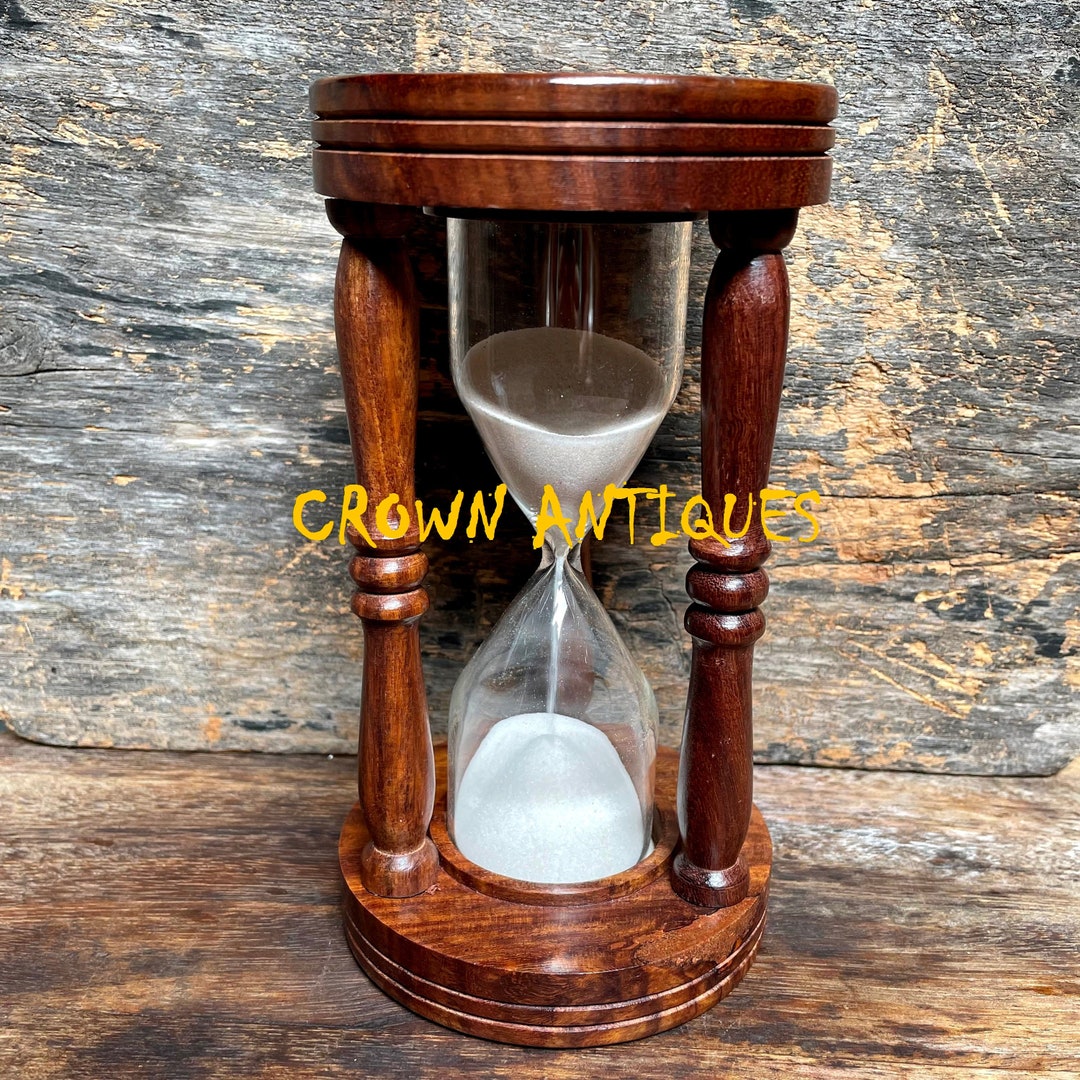 Wooden Sand Timer Decorative Wooden Hourglass Table Top Sand Timer For Desk Decor T