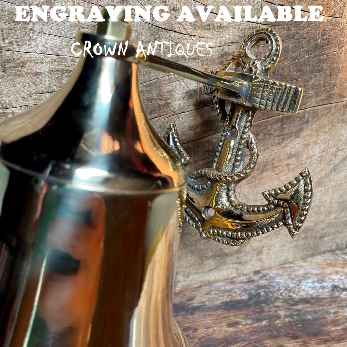 Personalized Brass Anchor Ship Bell Engraved Wall Hanging Bell - Etsy