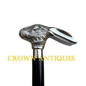 Victorian Rare Rabbit Handle Walking Stick Handmade Designer Wooden ...