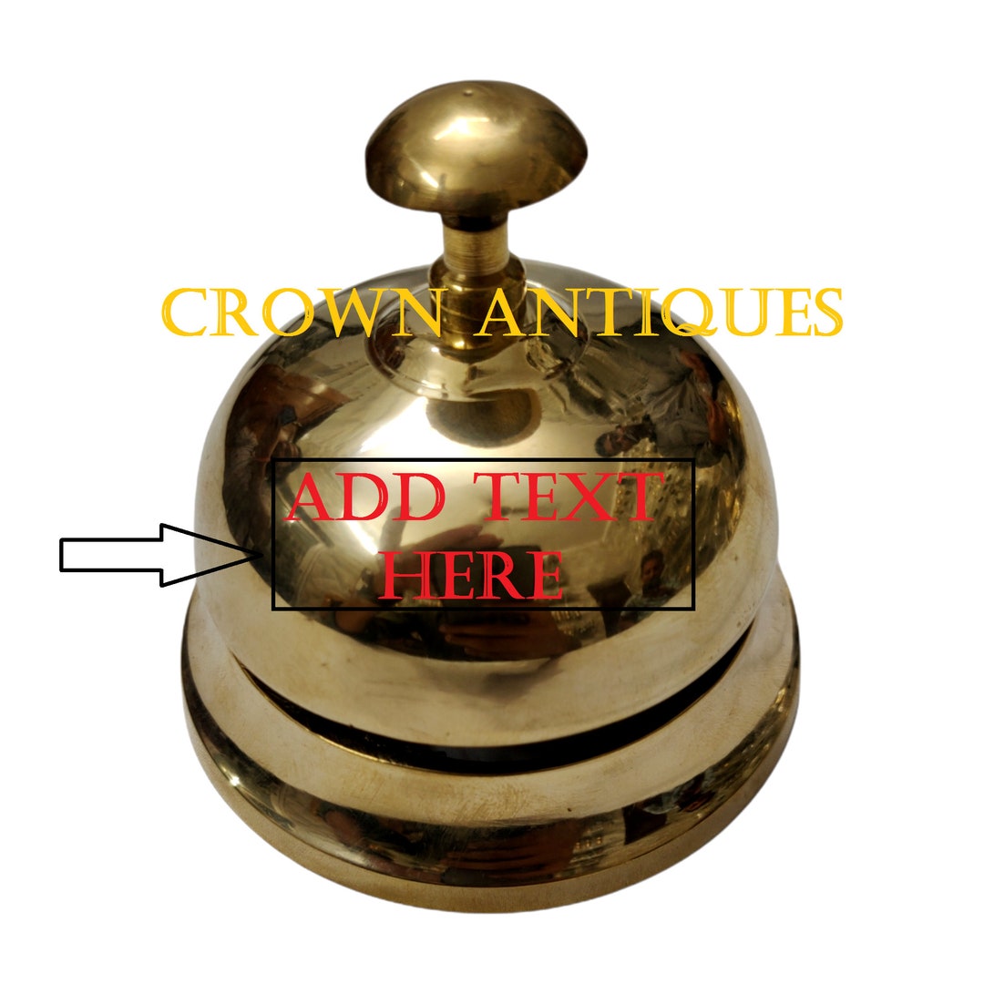 Personalised Brass Desk Bell Cutomised Office Table Bell Reception ...