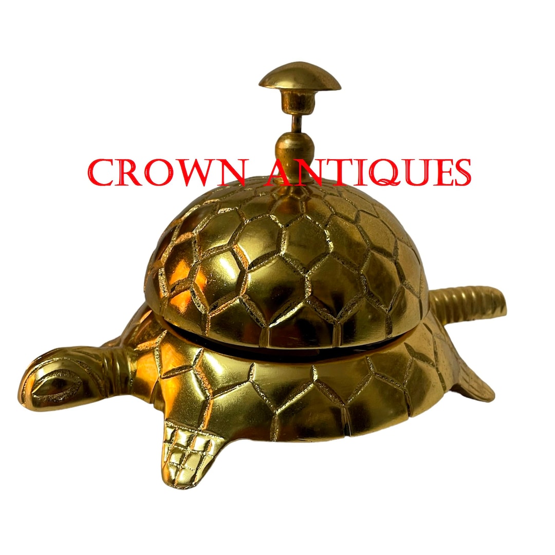 Handcarved Desk Bell, Tortoise Table Bell, Reception Ringing Bell for ...