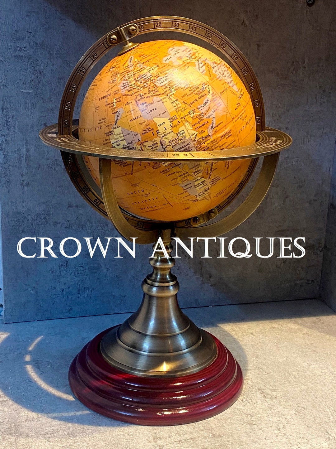 Antique Brass Astrolabe Authentic Vintage Globe Astronomical - Etsy