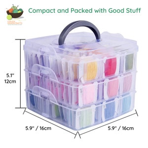 Cross Stitch and Embroidery Storage Organizer and Project Box 150 Pcs ...