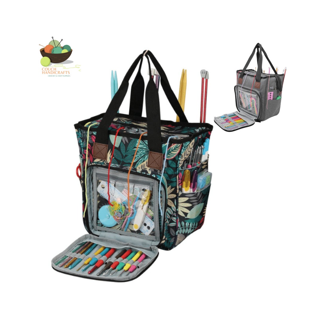 Knitting Organizer, Crochet Organizer, Yarn Bag, Zippered Projectbag ...
