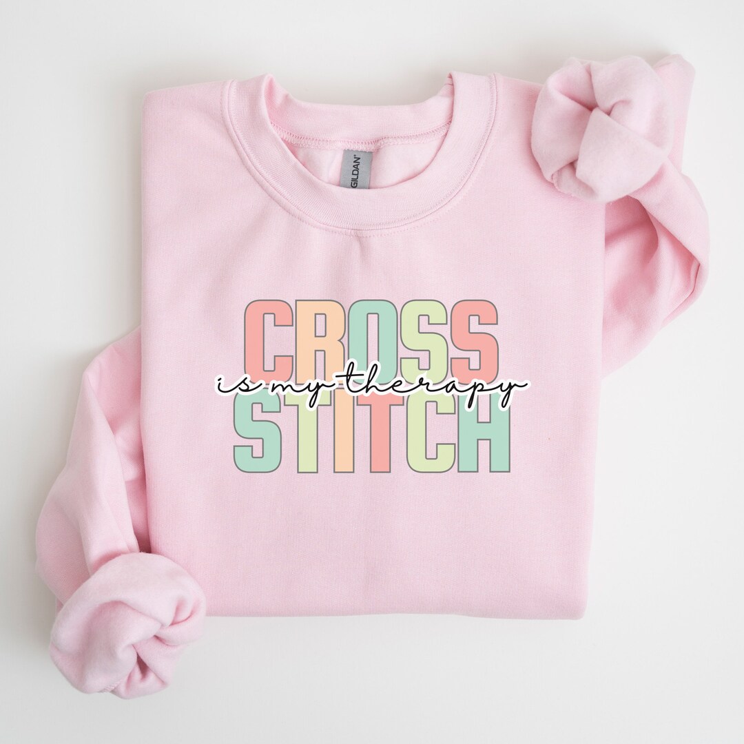 Stitcher Sweater, Cross Stitch Clothing, Cross-stitch is My Therapy ...
