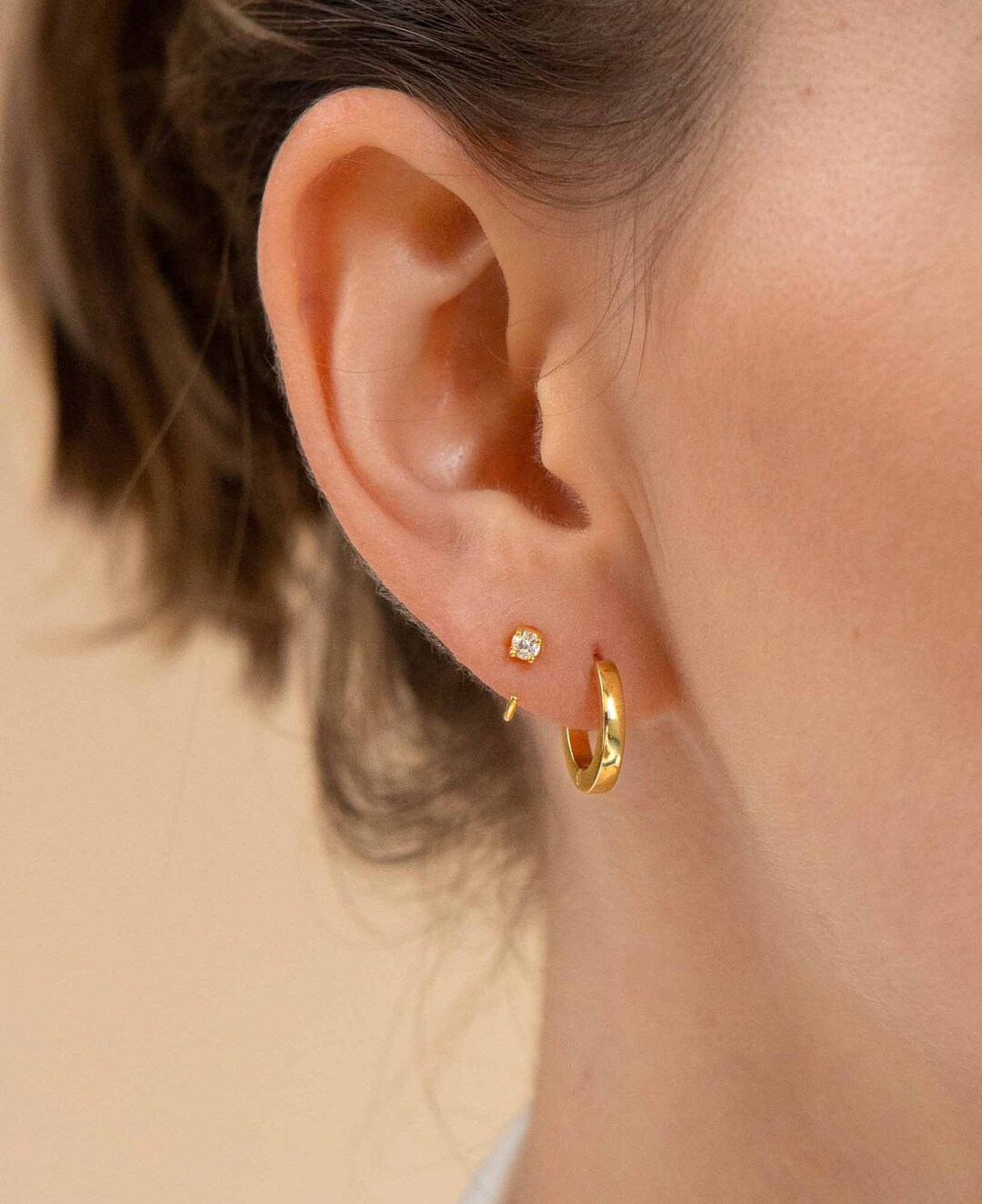 Alexa Structure 14k Gold Filled Hoop Earrings | Classy Everyday Jewelry ...