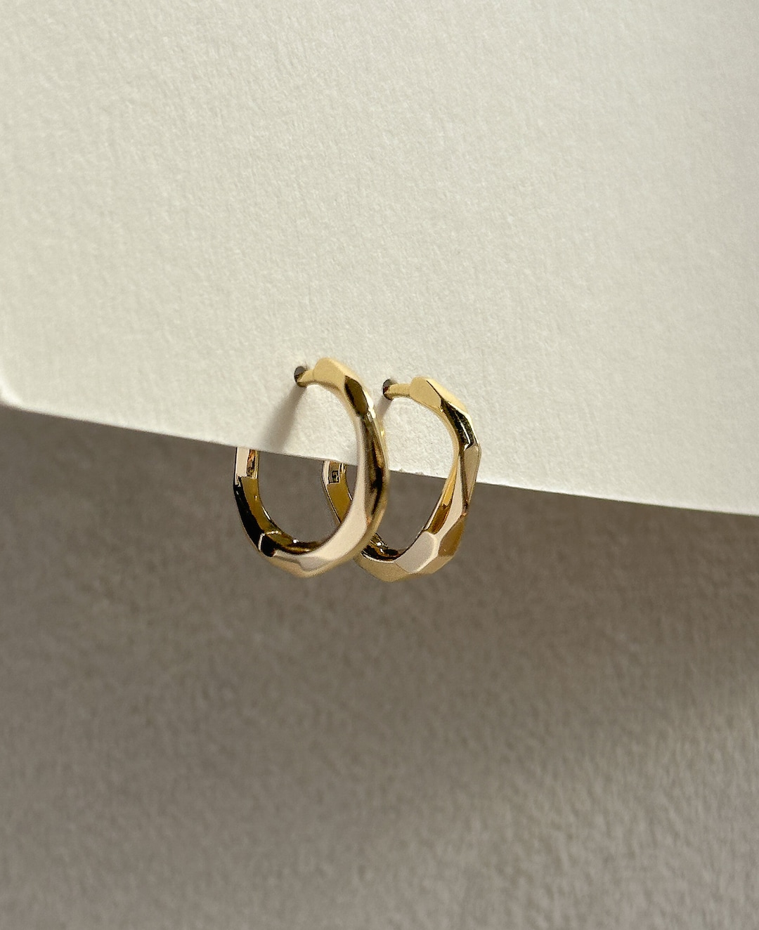 Rachel Twist 14k Gold Hoop Earrings Minimalistic Everyday Hoop Earrings ...