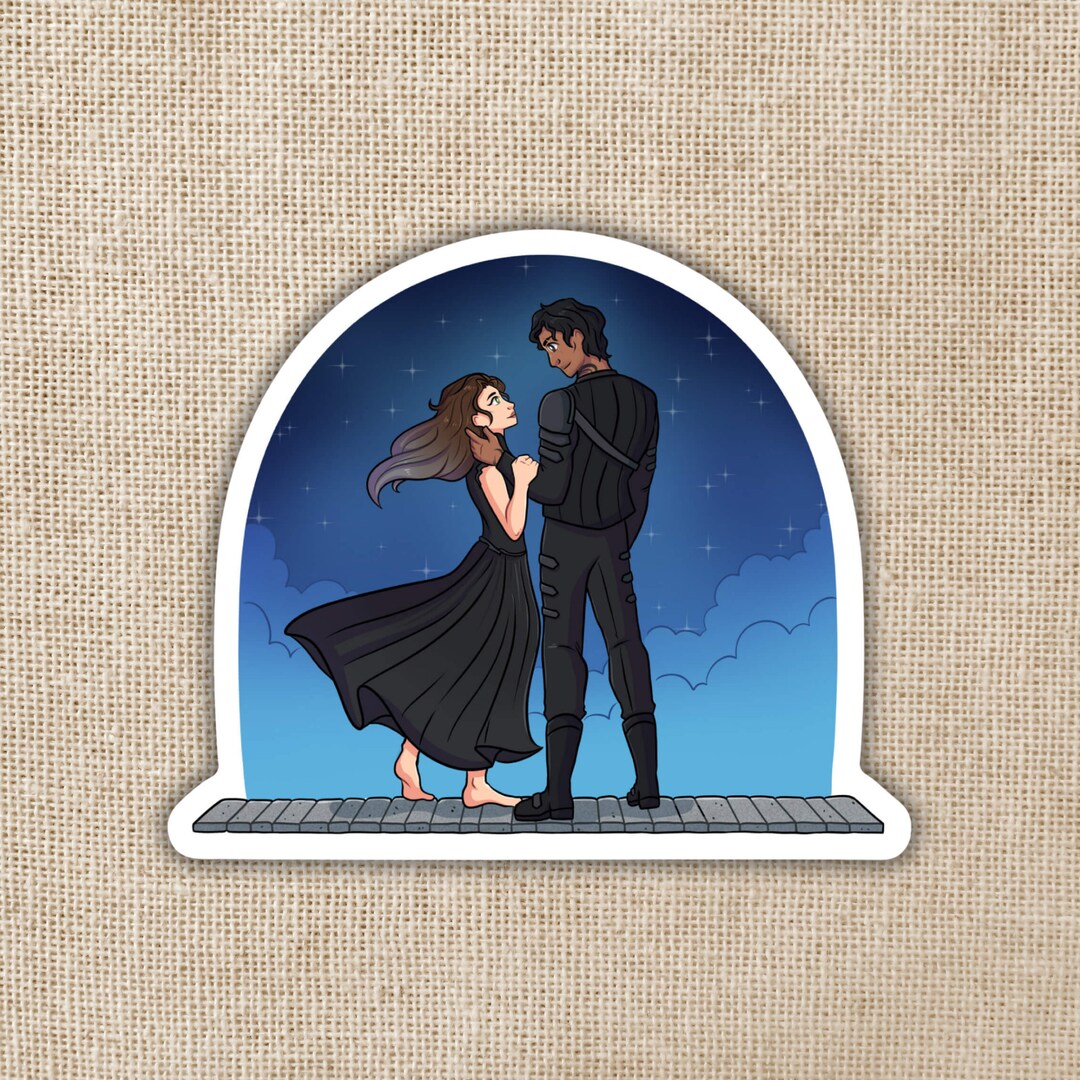 Violet and Xaden on Parapet Sticker | Fourth Wing - Etsy