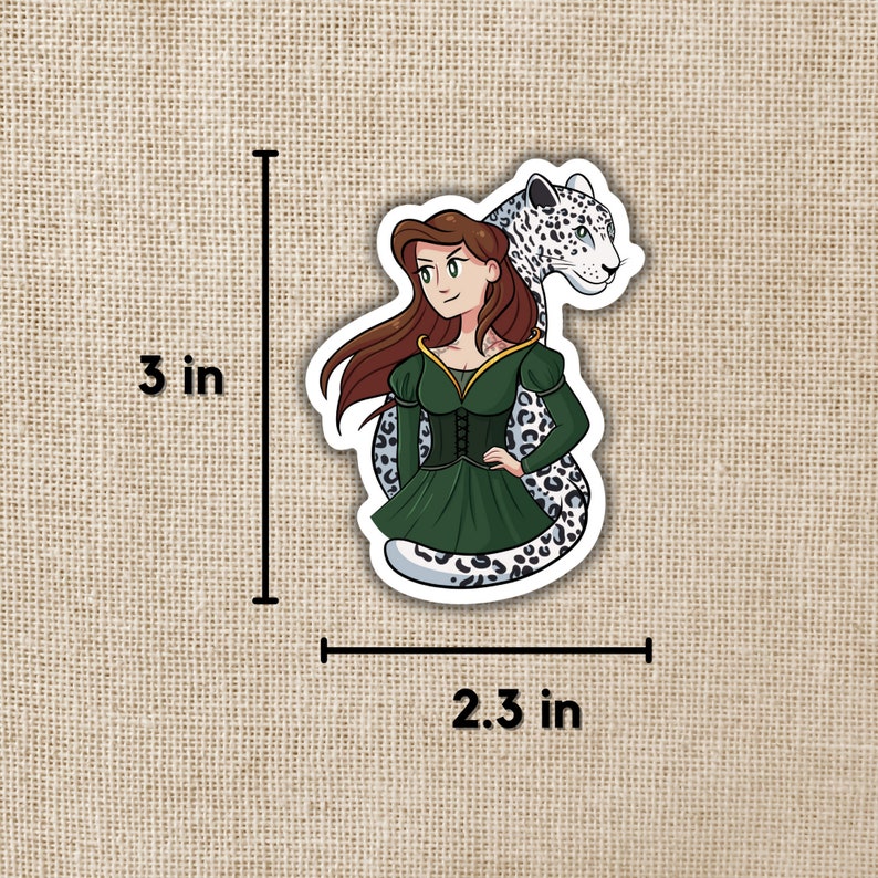 Lysandra Ghost Leopard Sticker Officially Licensed Throne of - Etsy