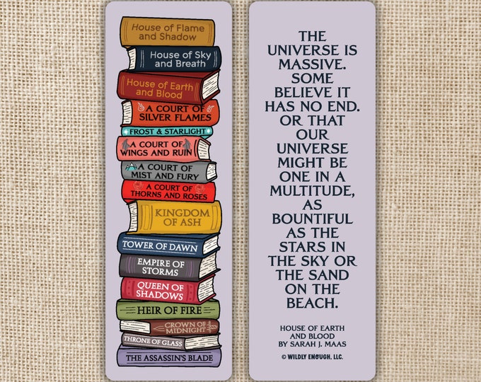 Sarah J. Maas Book Stack Bookmark - Etsy