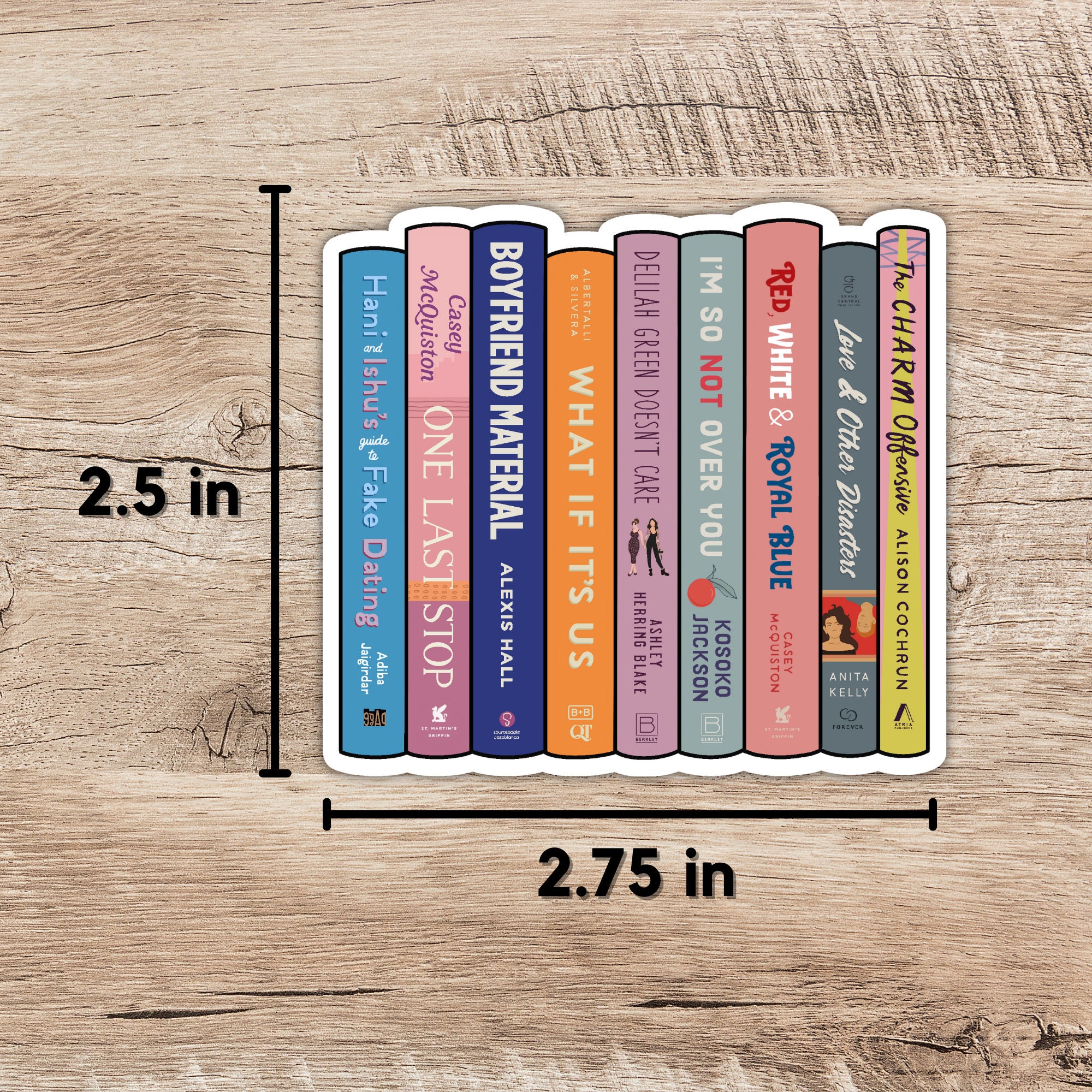 LGBTQ Romcom Book Stack 3-inch Sticker - Etsy