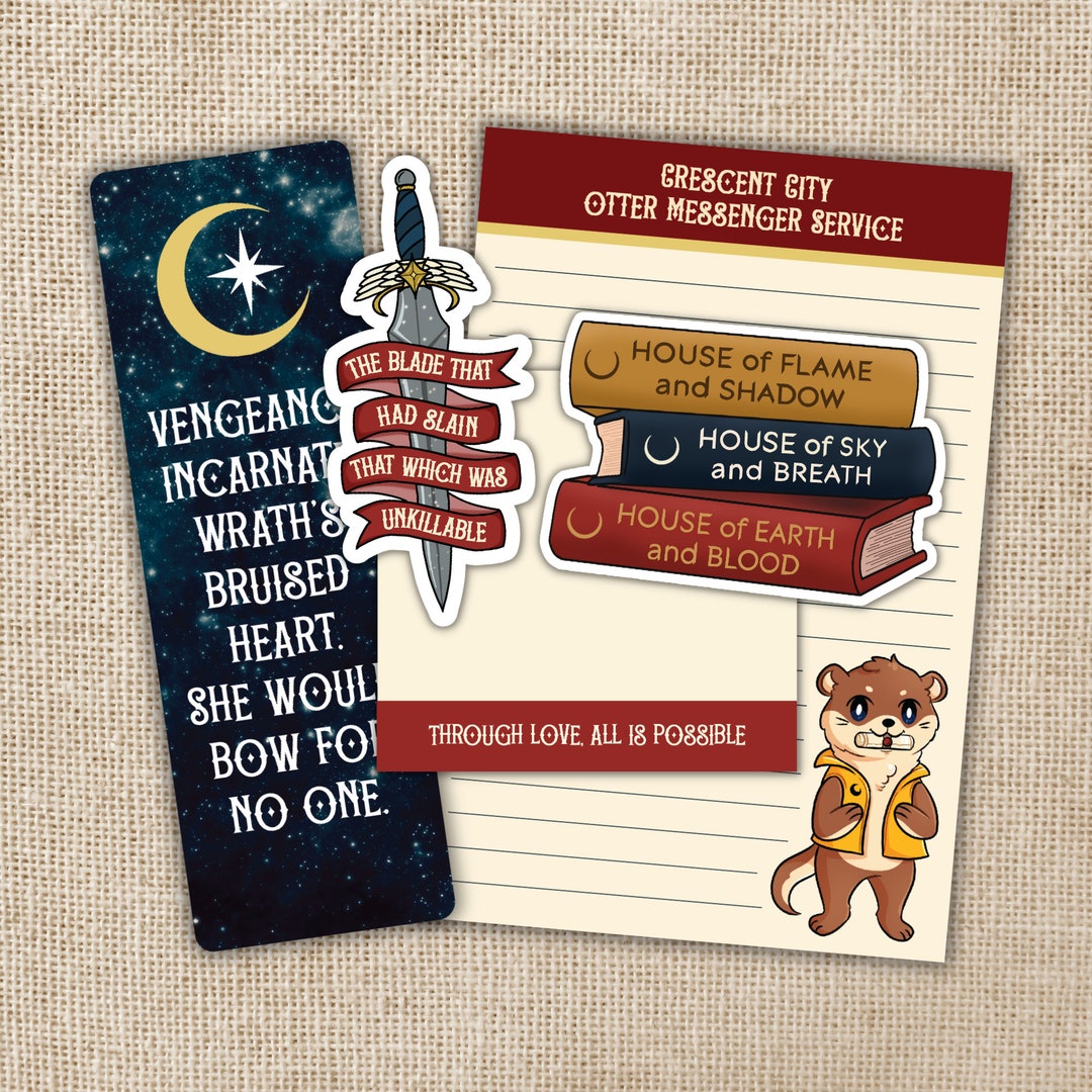 Crescent City Boxed Gift Set Stickers, Bookmark, Stationery Set - Etsy