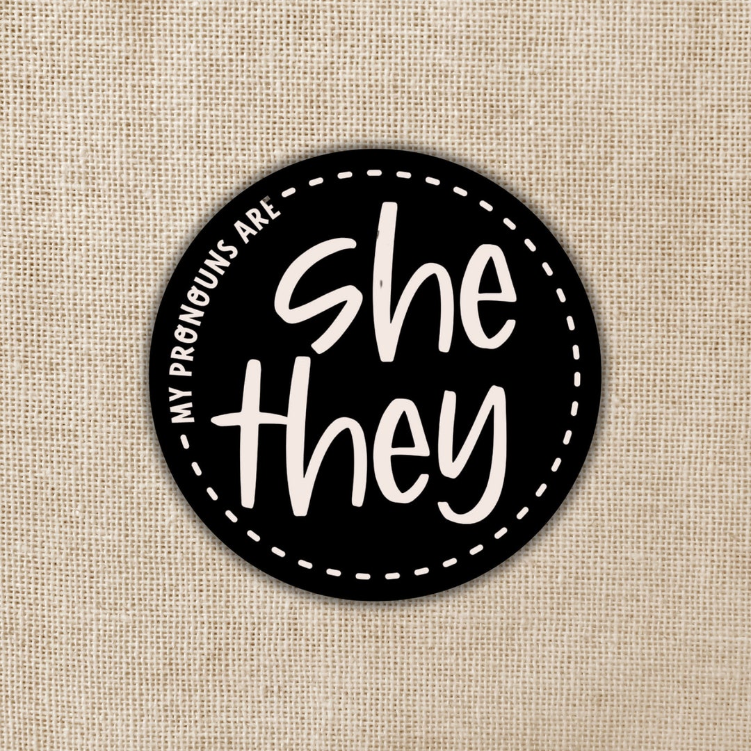 She-they Pronoun 2-inch Sticker - Etsy