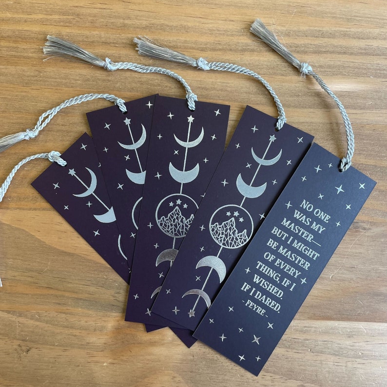 Feyre Back Tattoo and Quote Foil Bookmark Officially - Etsy