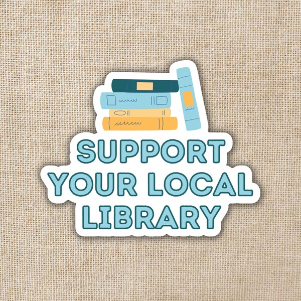 Library Sticker - Etsy